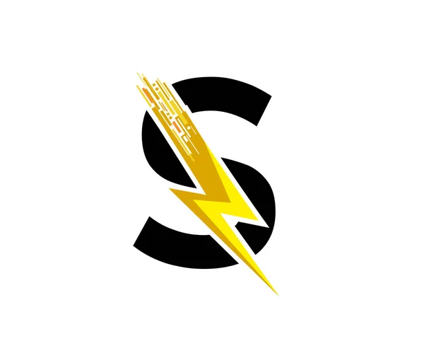 Techno Flash Letter Logo Stock Vector by ©bintank 371193556