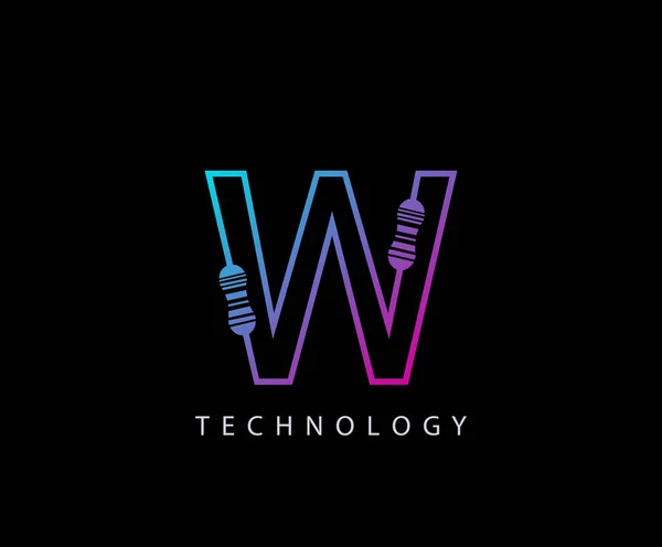 Bnw technology logo Vector Art Stock Images | Depositphotos
