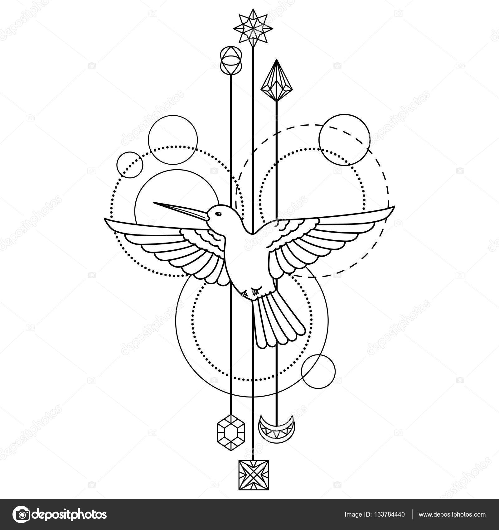 Geometric colibri symbol Stock Vector Image by ©KronaLux #133784440