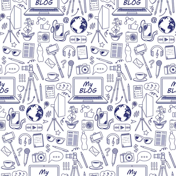 Blog Seamless Border Stock Vector by ©KronaLux 157584830