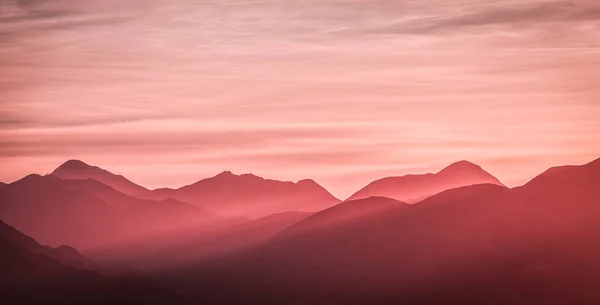 Pink sunset mountains Stock Photos, Royalty Free Pink sunset mountains ...