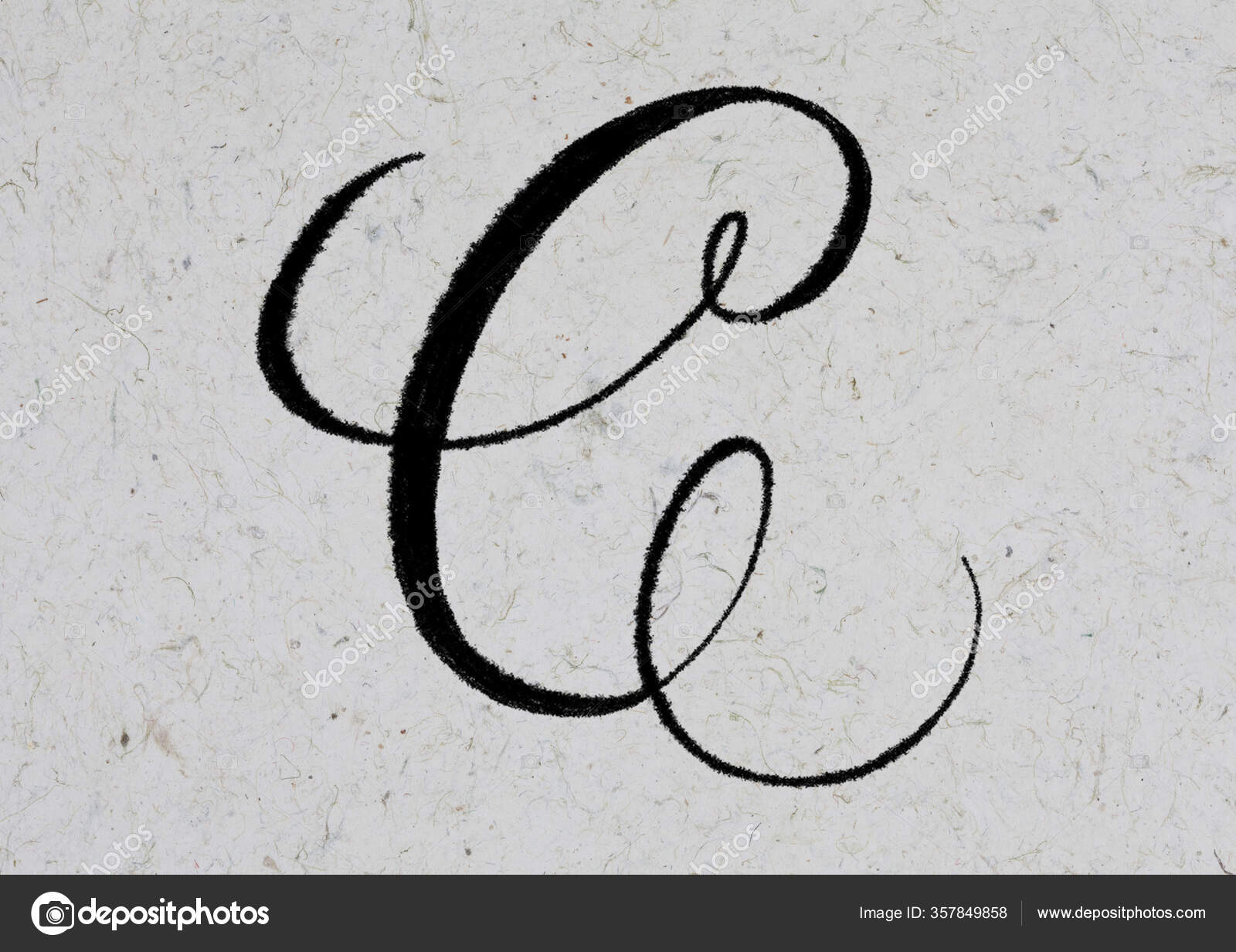 Letter Hand Lettering Ink Textured Kraft Paper — Stock Photo ...