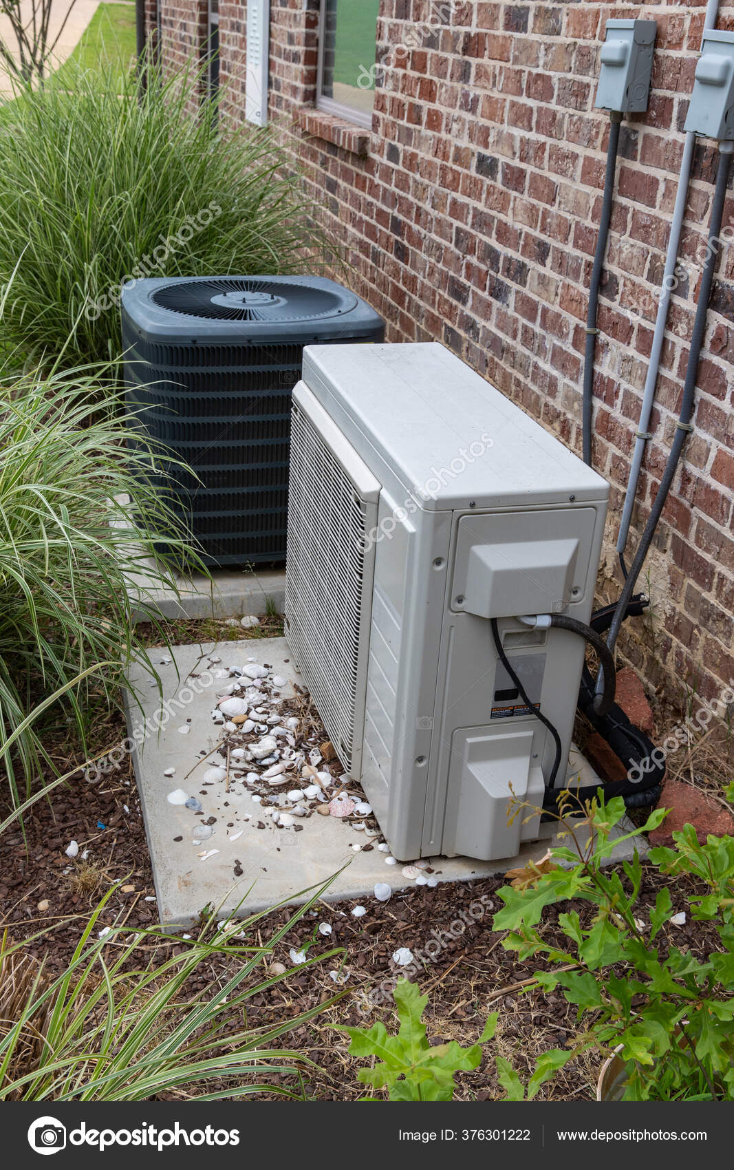 Hvac Air Conditioner Compressor Mini Split System Together Next Each ...