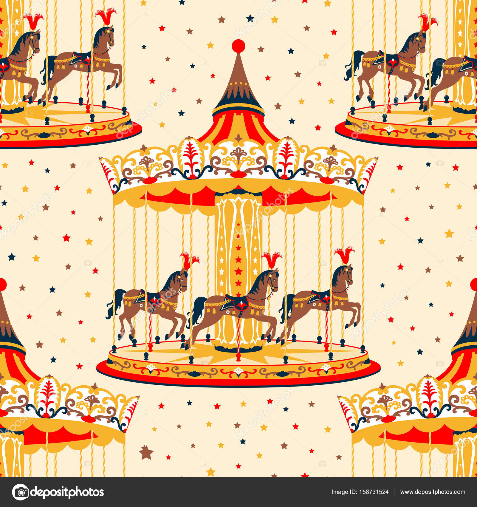 Vintage Carousel Illustration