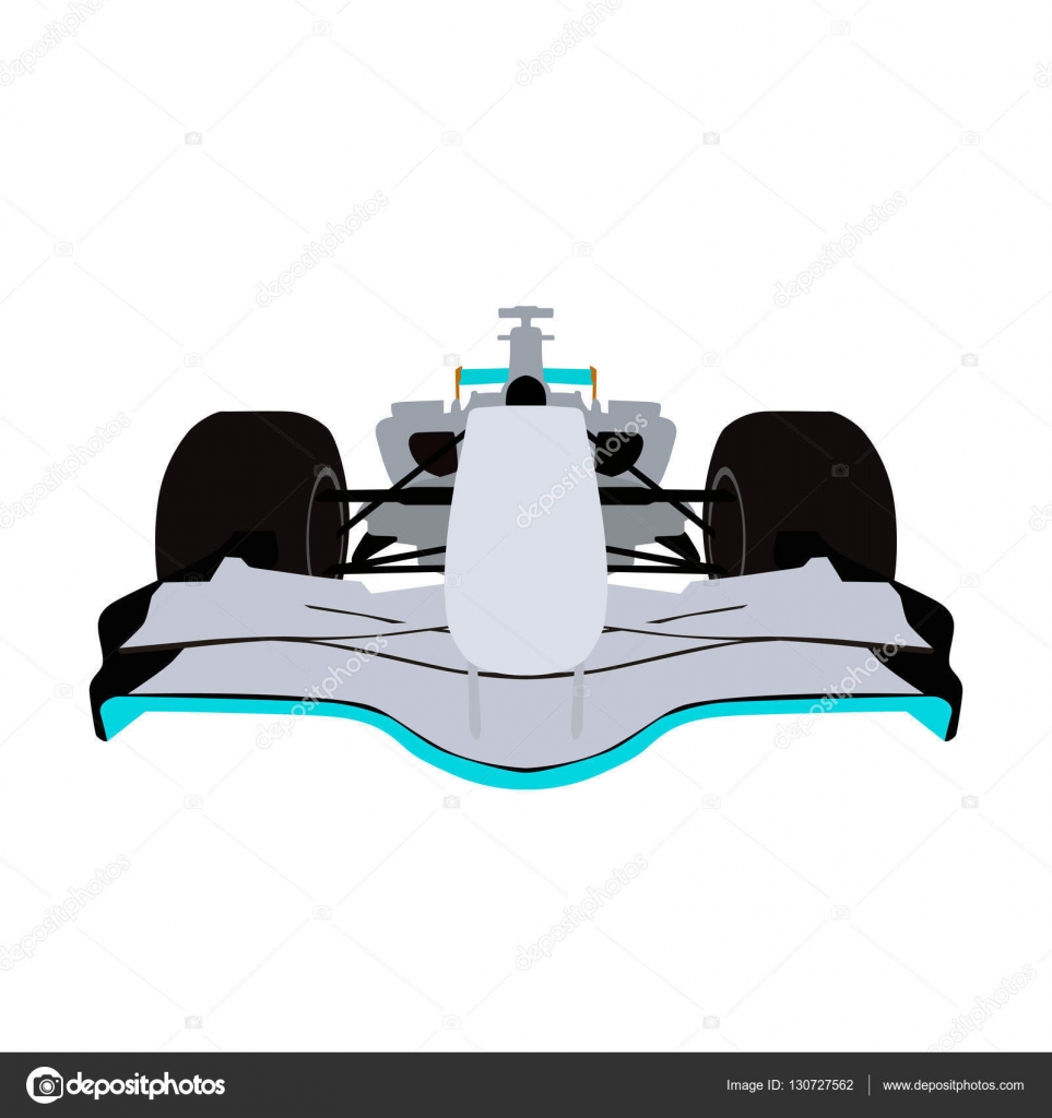 Formula racing car, front view vector illustration Stock Vector by ...
