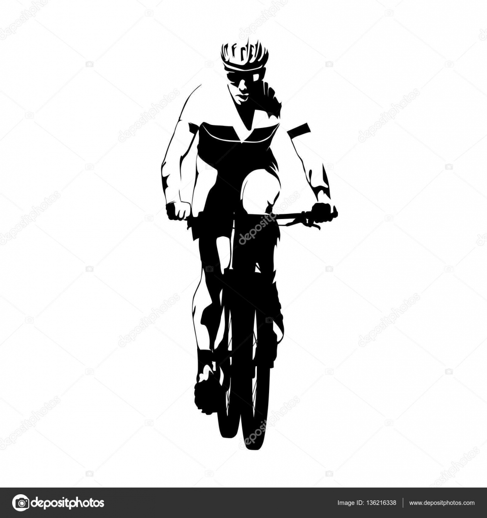 Cyclist Front Silhouette
