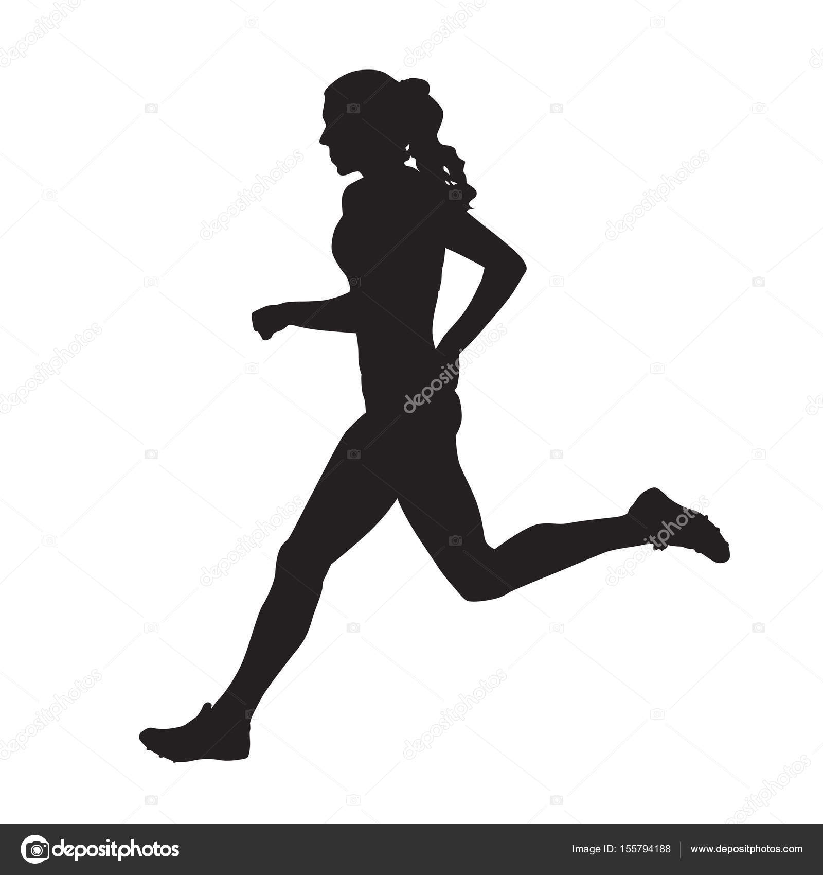 Running Woman Silhouette