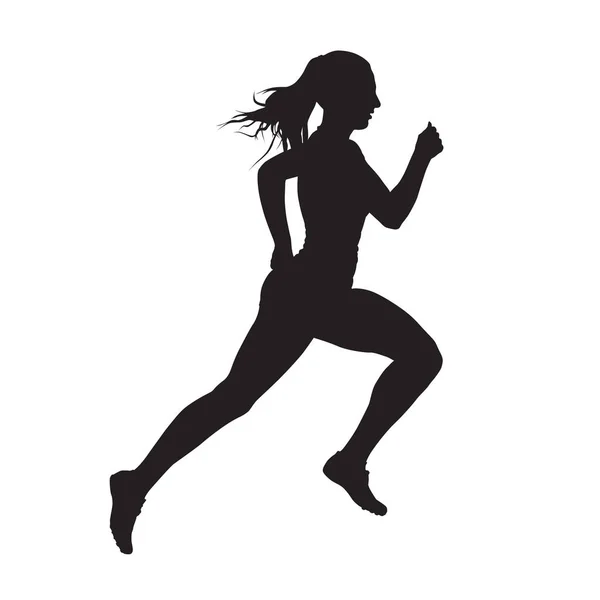 Vector running woman silhouette — Stock Vector © msanca #75549403