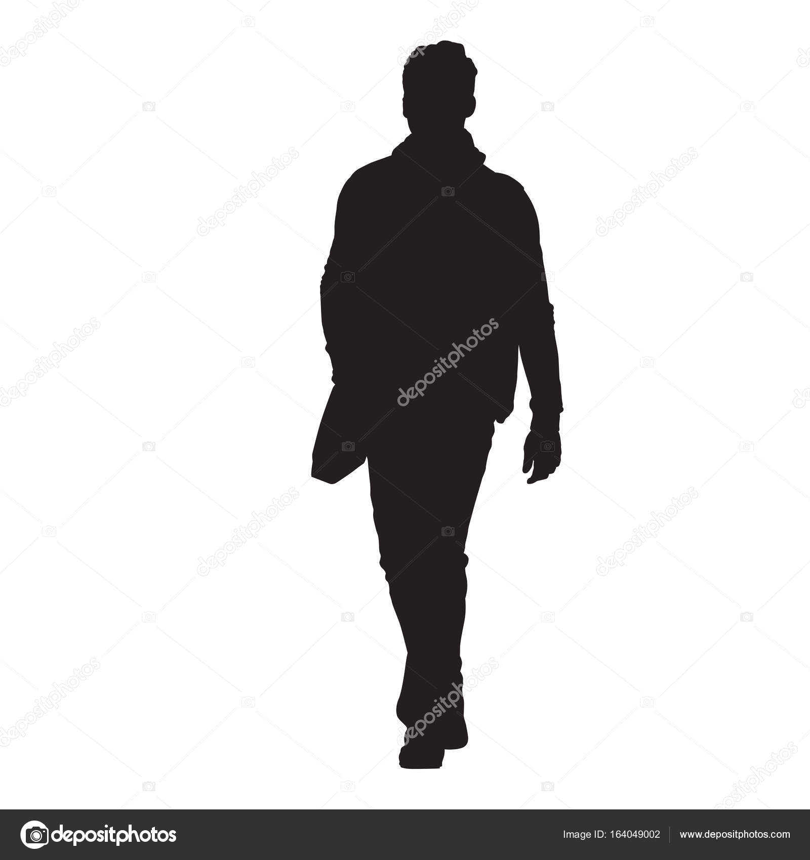 Silhouette Man Looking Over Shoulder