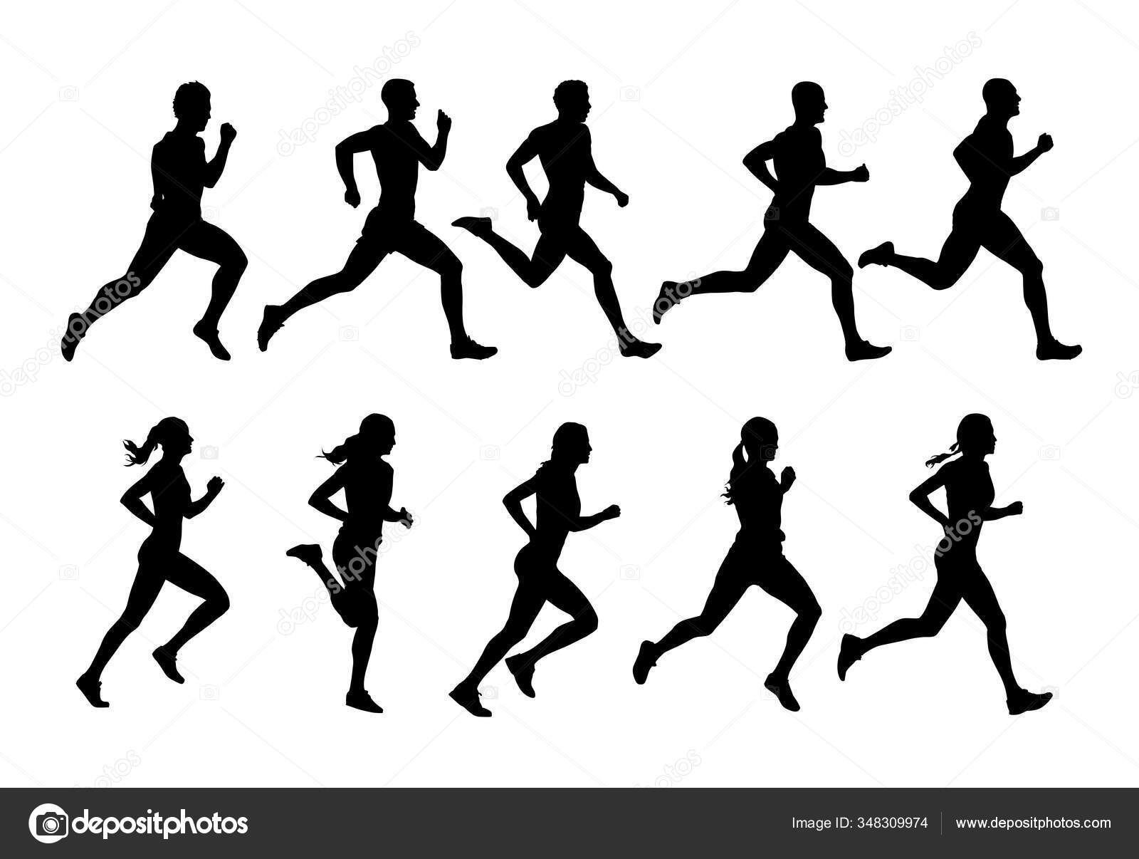 Girl Runner Silhouette Vector