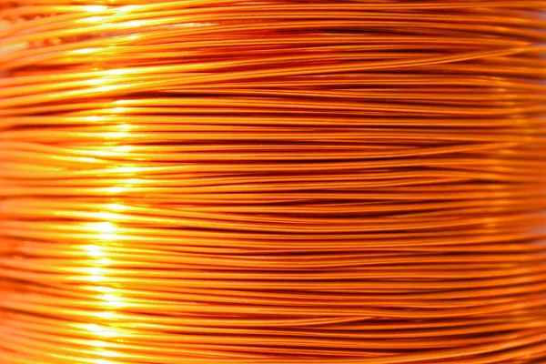 Coil of copper wire close-up. Background. - Stock Image - Everypixel