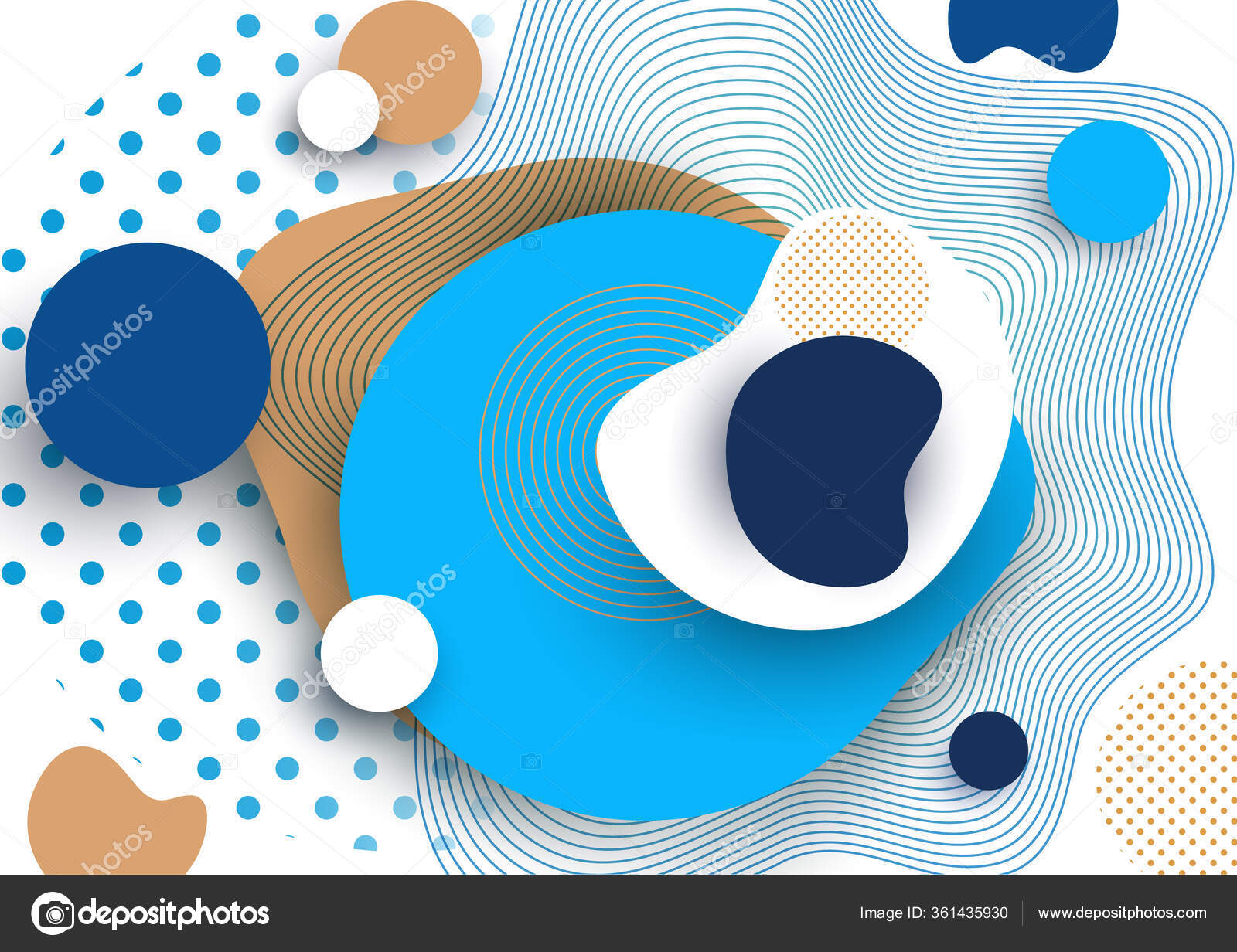 Dynamic Color Shapes Lines Abstract Composition Flowing Liquid Forms ...