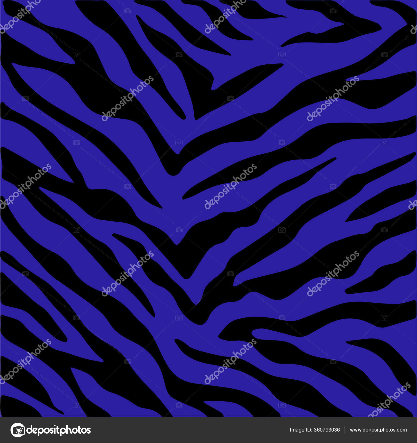 Ilustración vectorial del patrón de cebra azul sin costuras Vector de ...