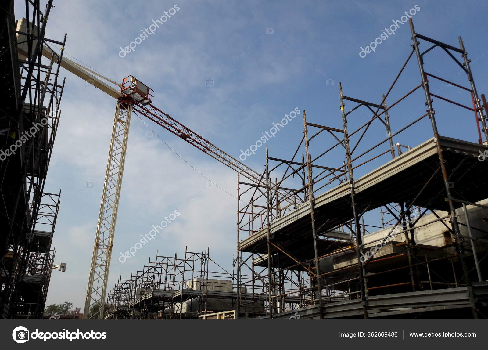 Work Progress Construction Site Spring Resumption Works Stock Photo by ...