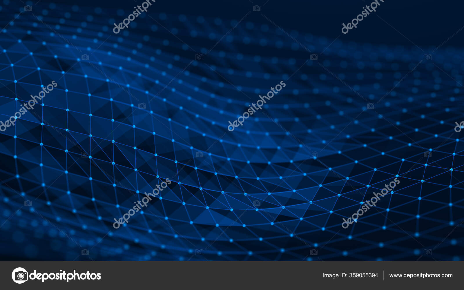 Abstract Polygonal Space Dots Lines Triangular Connection Structure Background Concept — Stock ...