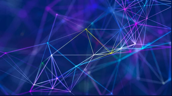 Abstract digital communication points. Technological background. Network connection structure ...