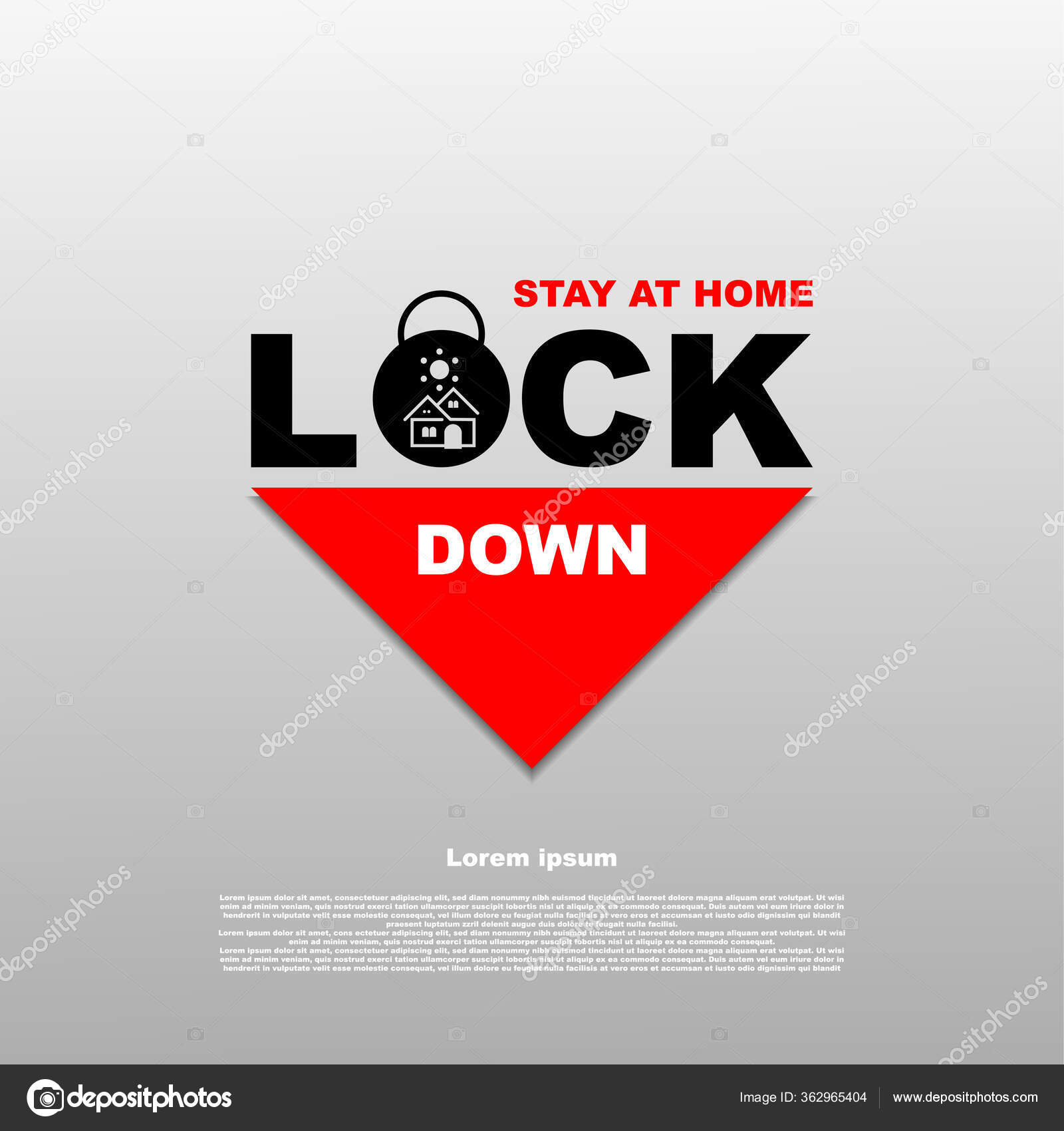 Lockdown Stay Home Vector Stock Vector by ©indragusmardi13081989@gmail ...