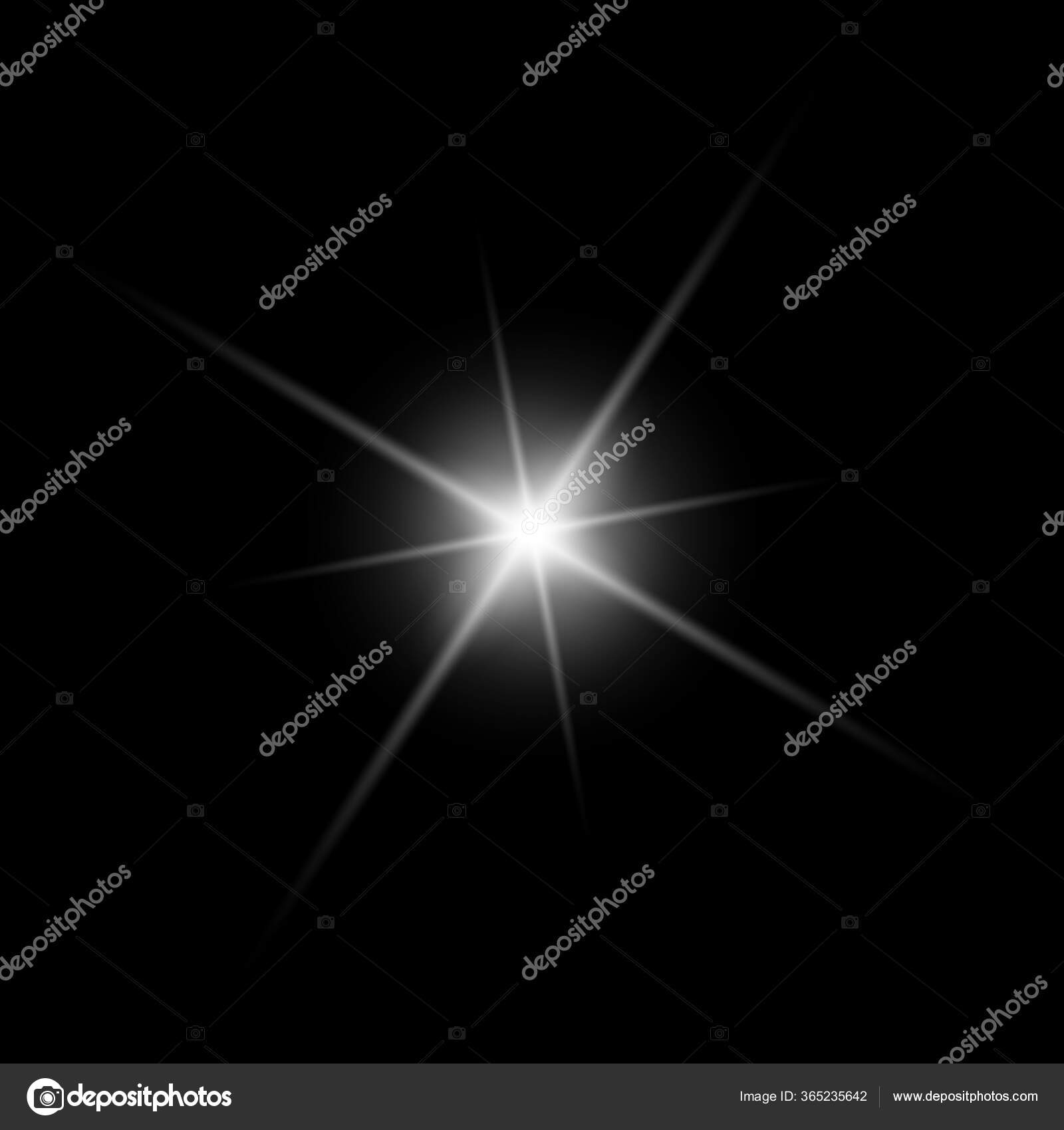 White Glowing Light Burst Explosion Transparent Cool Effect Decoration ...