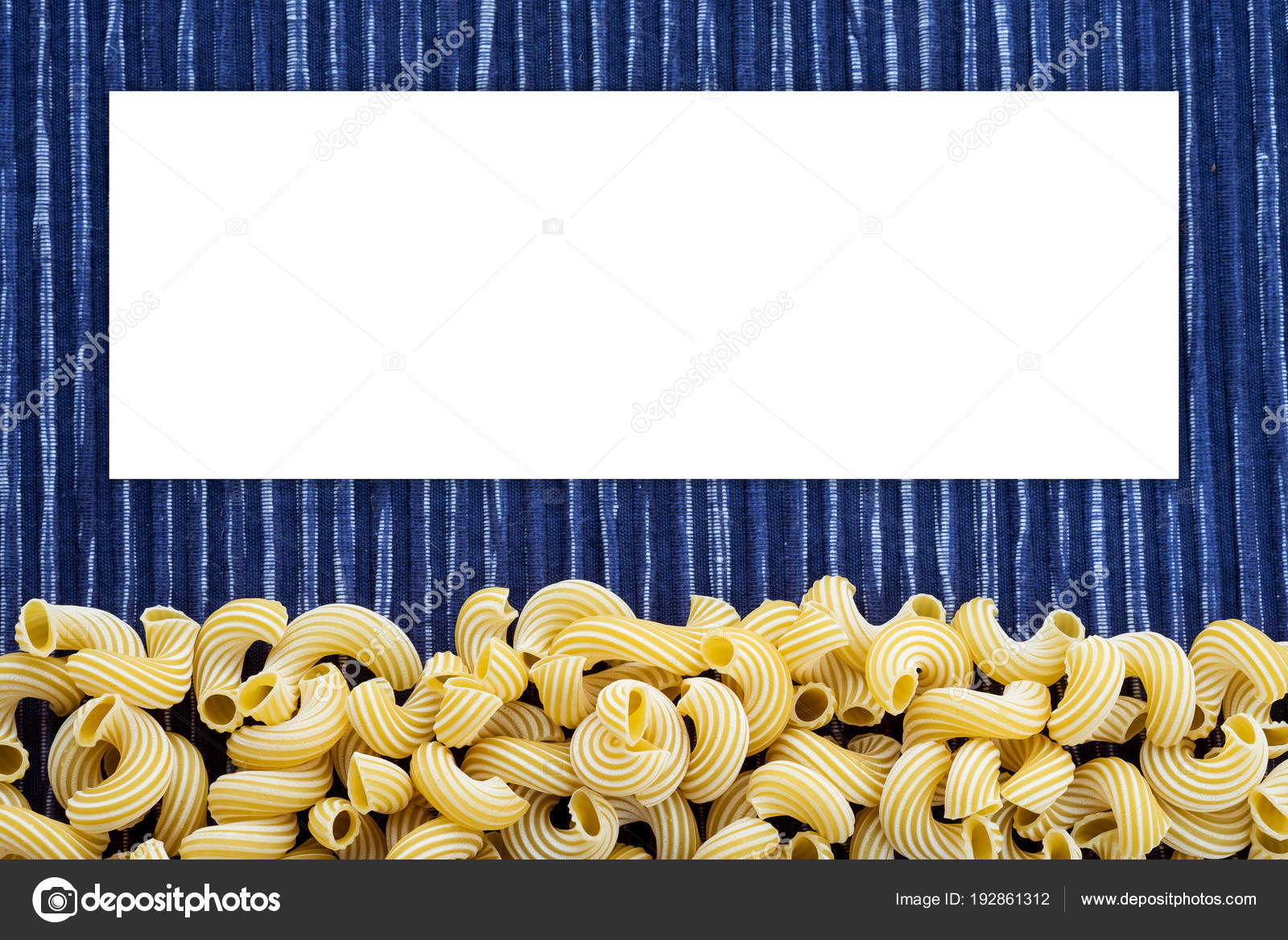 Macaroni rigati Beautiful decomposed pasta with a bottom on a rustic ...