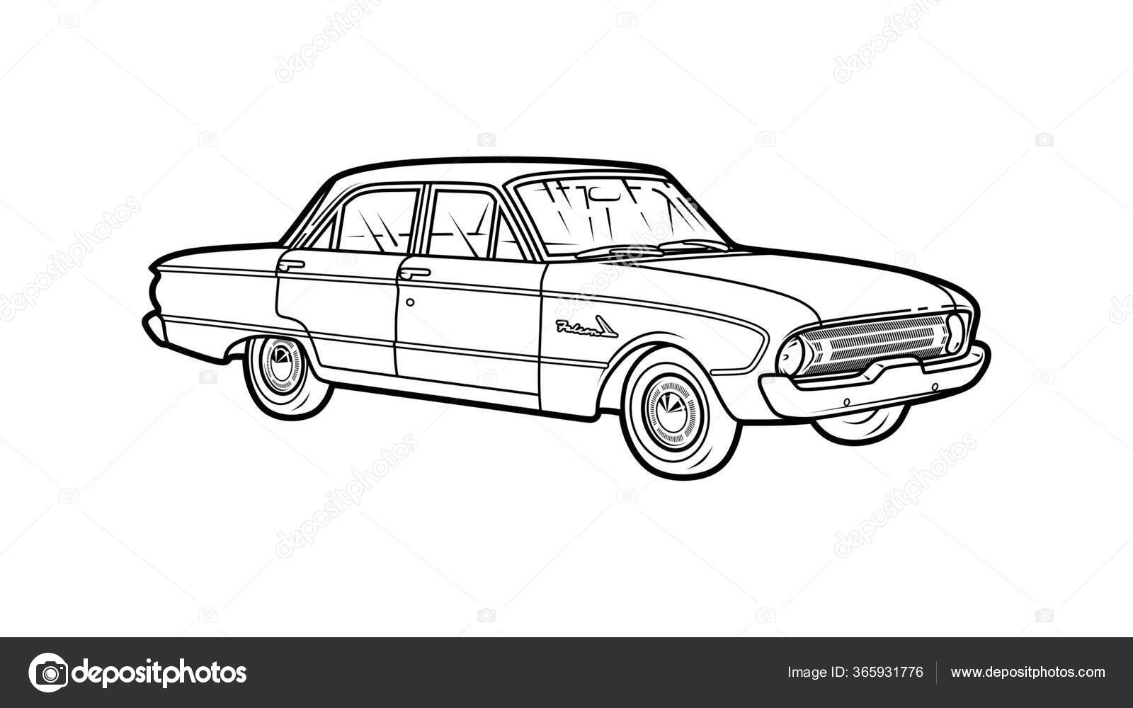 Classic Retro Car Falcon Stock Vector Image by ©ArtCavalcade #365931776