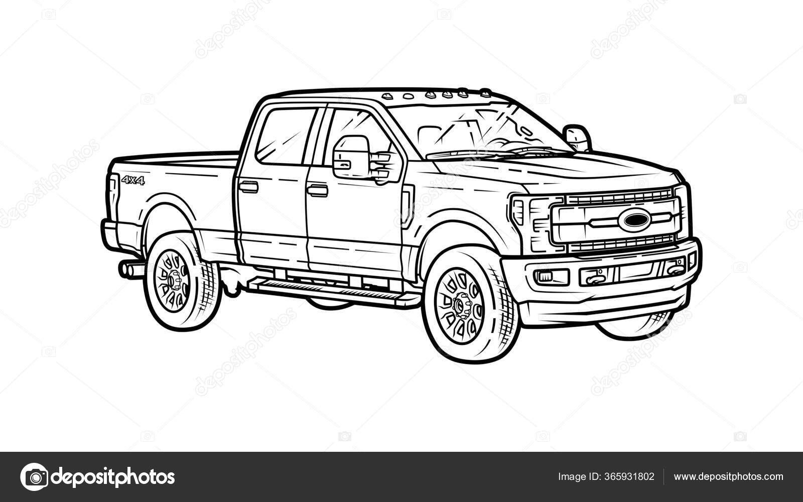 Ford F250 Coloring Pages