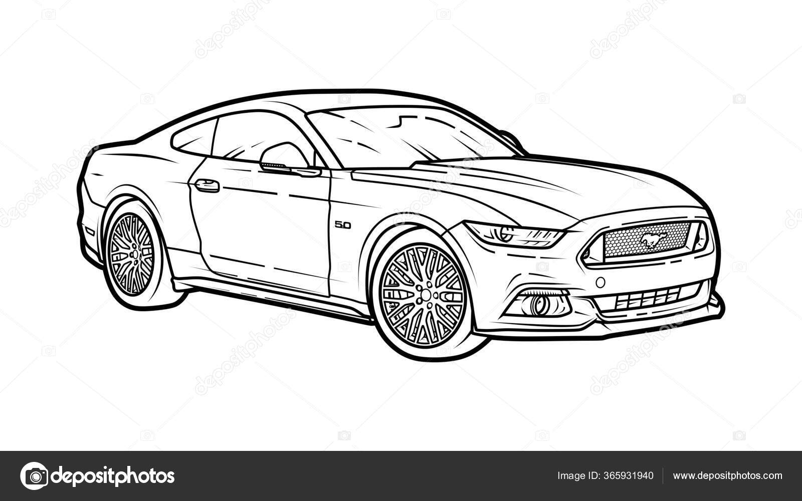 Dessin De Contour De Muscle Car Turning Forgotten '70s Cars Into