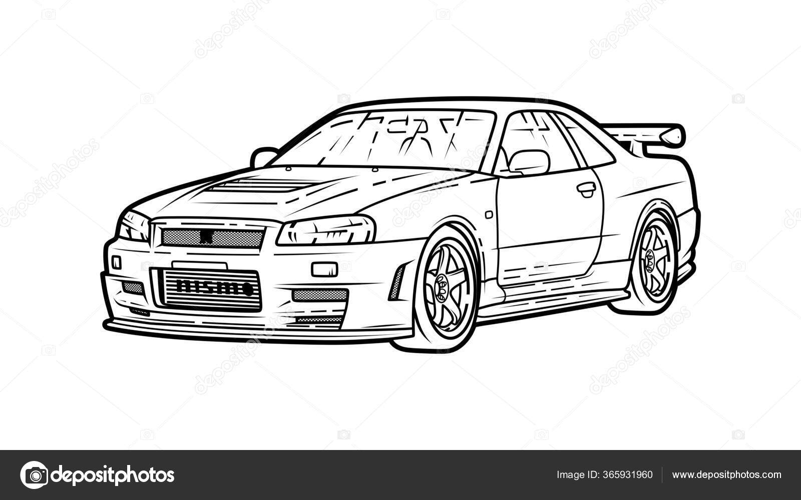 R34 Modern Sport Car Vektor Stok oleh ©ArtCavalcade 365931960