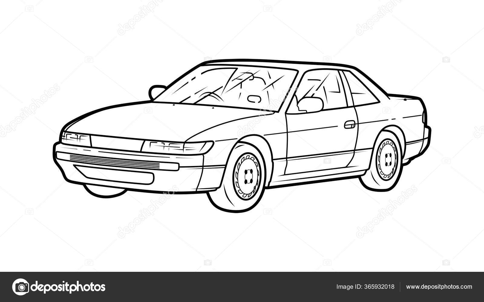 Gtr S13 R32 Carros Jdm Ausmalbilder 240sx R34 S15 Drawed R33 Coloriage ...