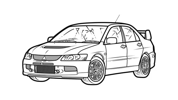 Mitsubishi Evo Coloring Pages