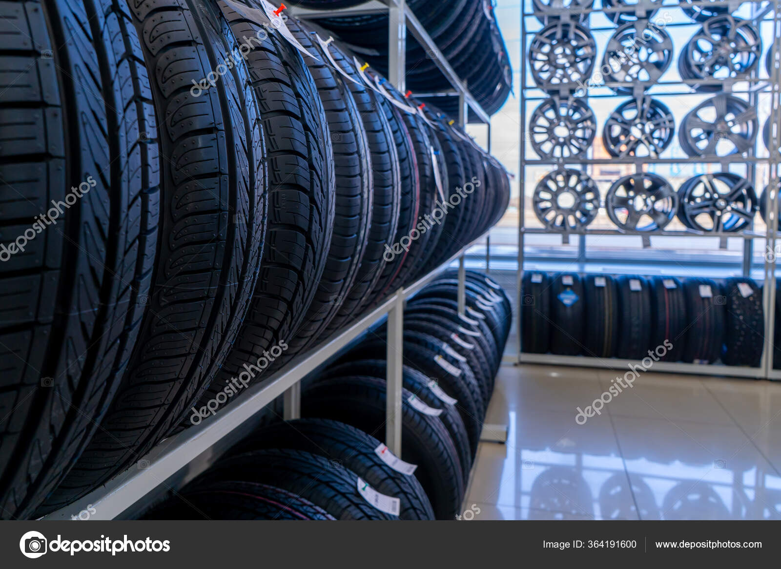Car Tires Black Different Tread Patterns Lie Rows Stacks Top — Stock Photo © zmei.photo@gmail ...