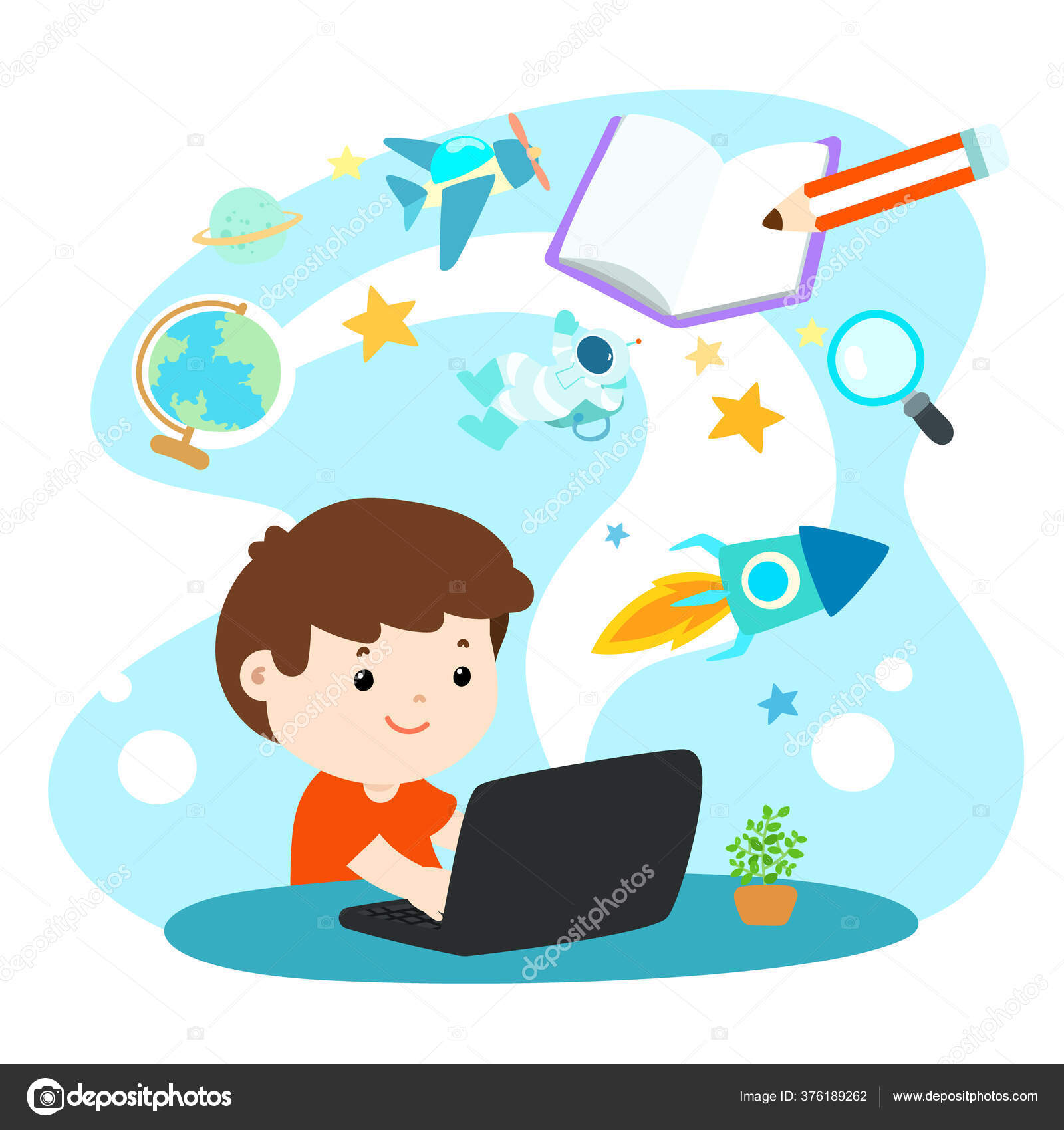 Distance Learning Online Education Class Children Social Distancing ...