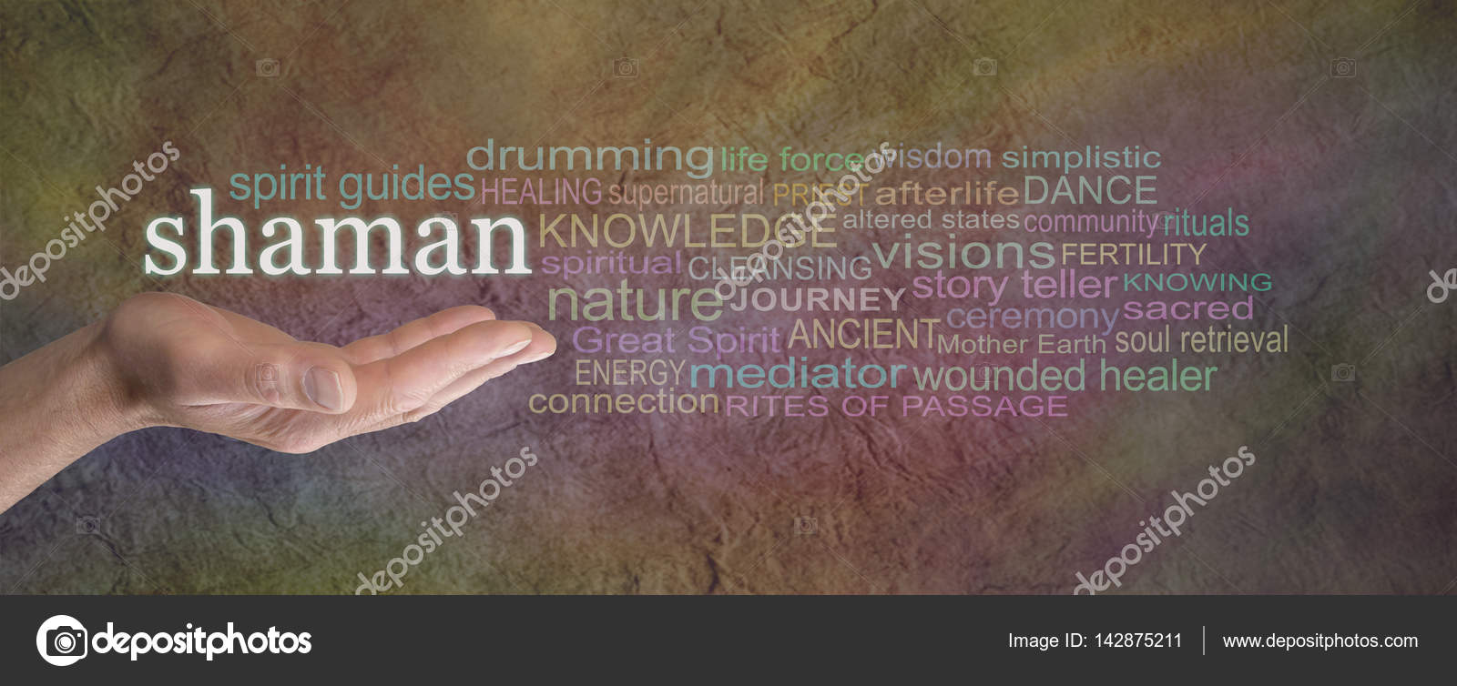 Shaman Rustic word cloud Banner Stock Photo by ©Healing63 142875211