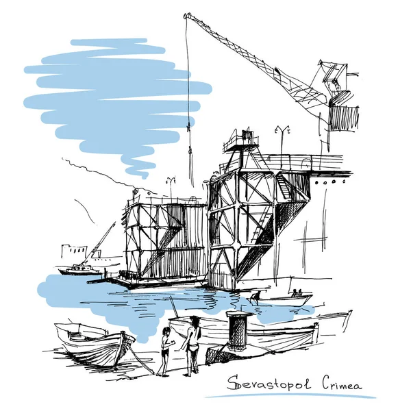 Industrial seaport Stock Vector Image by ©alekseimakarov #47157361