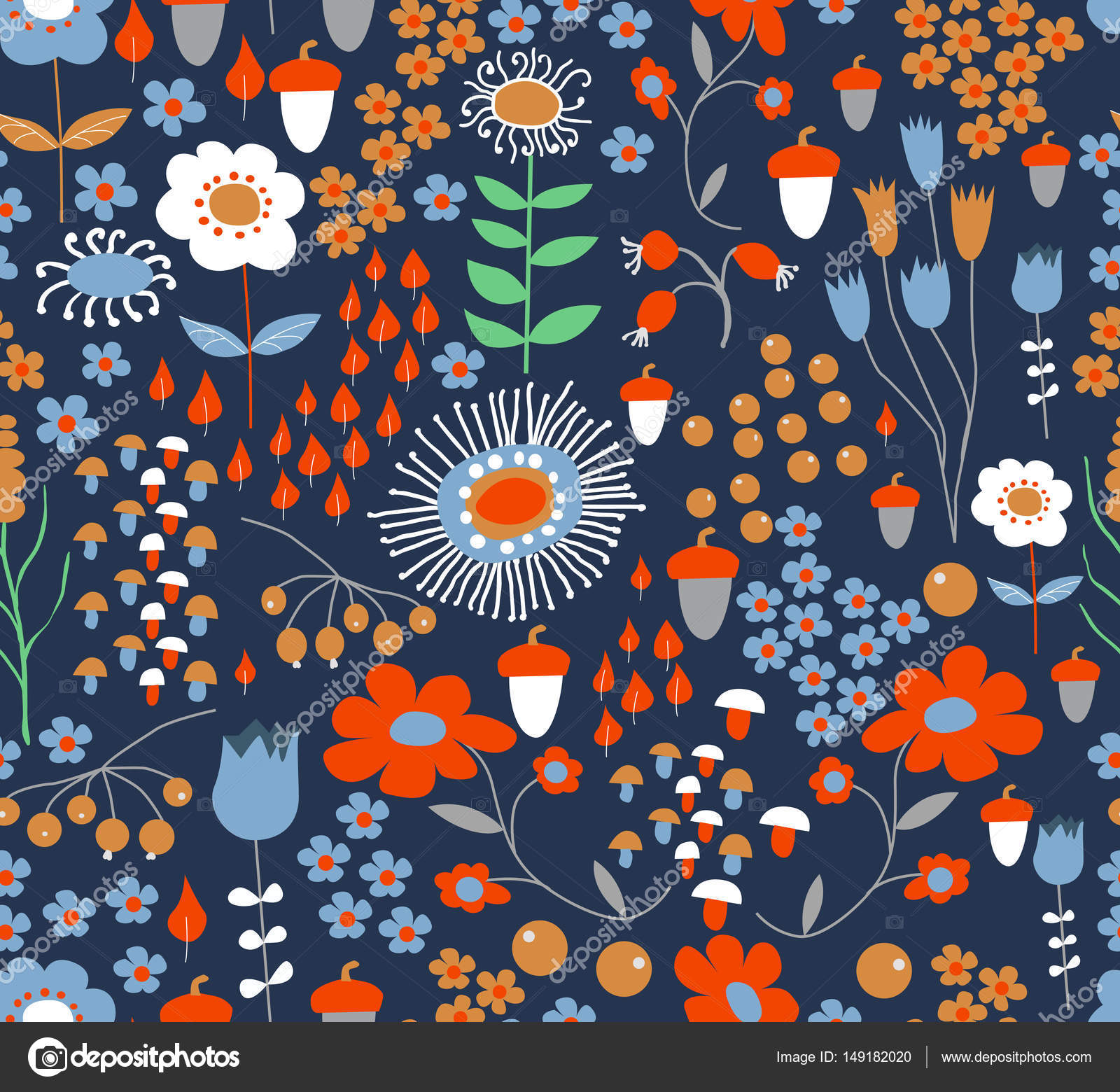 Seamless flower background Stock Vector by ©bastinda18 149182020