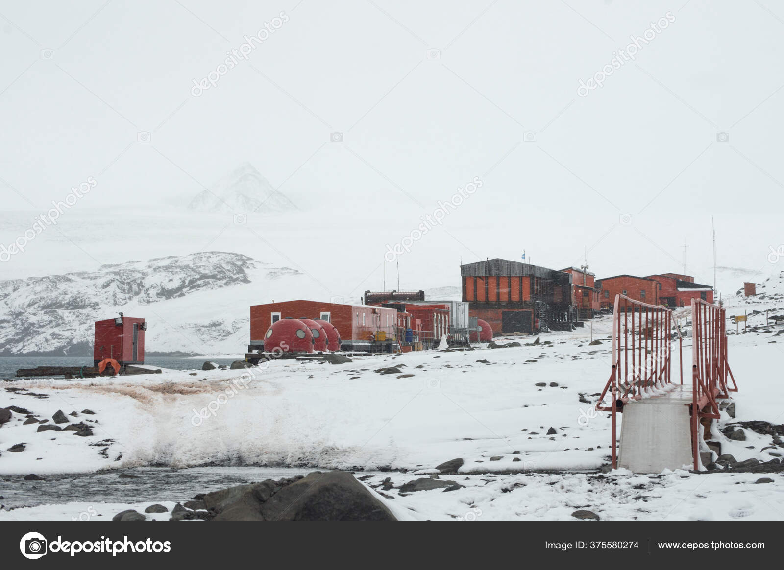 Antarctic Base Covered Snow — Stock Photo © eduruiz80 #375580274