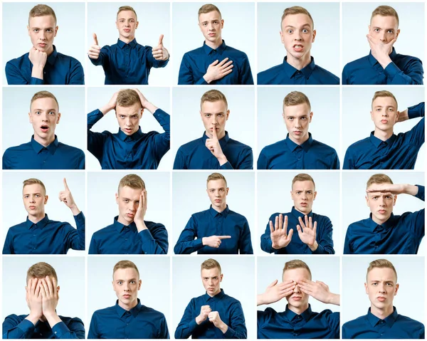 Facial expressions collage Stock Photos, Royalty Free Facial ...