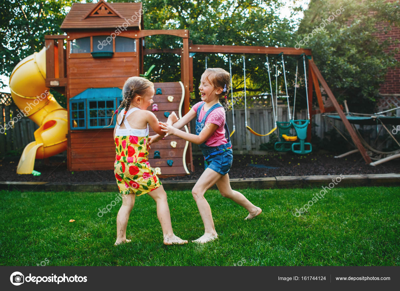 Children Fighting On Playground