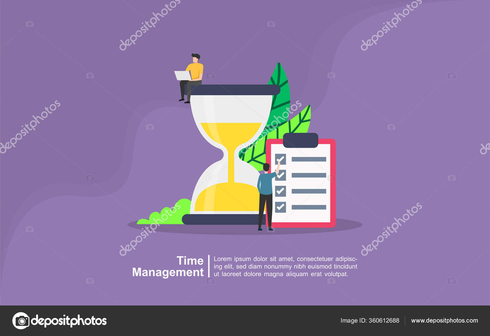 Time Management Illustration Concept Time Management Concept Marking ...