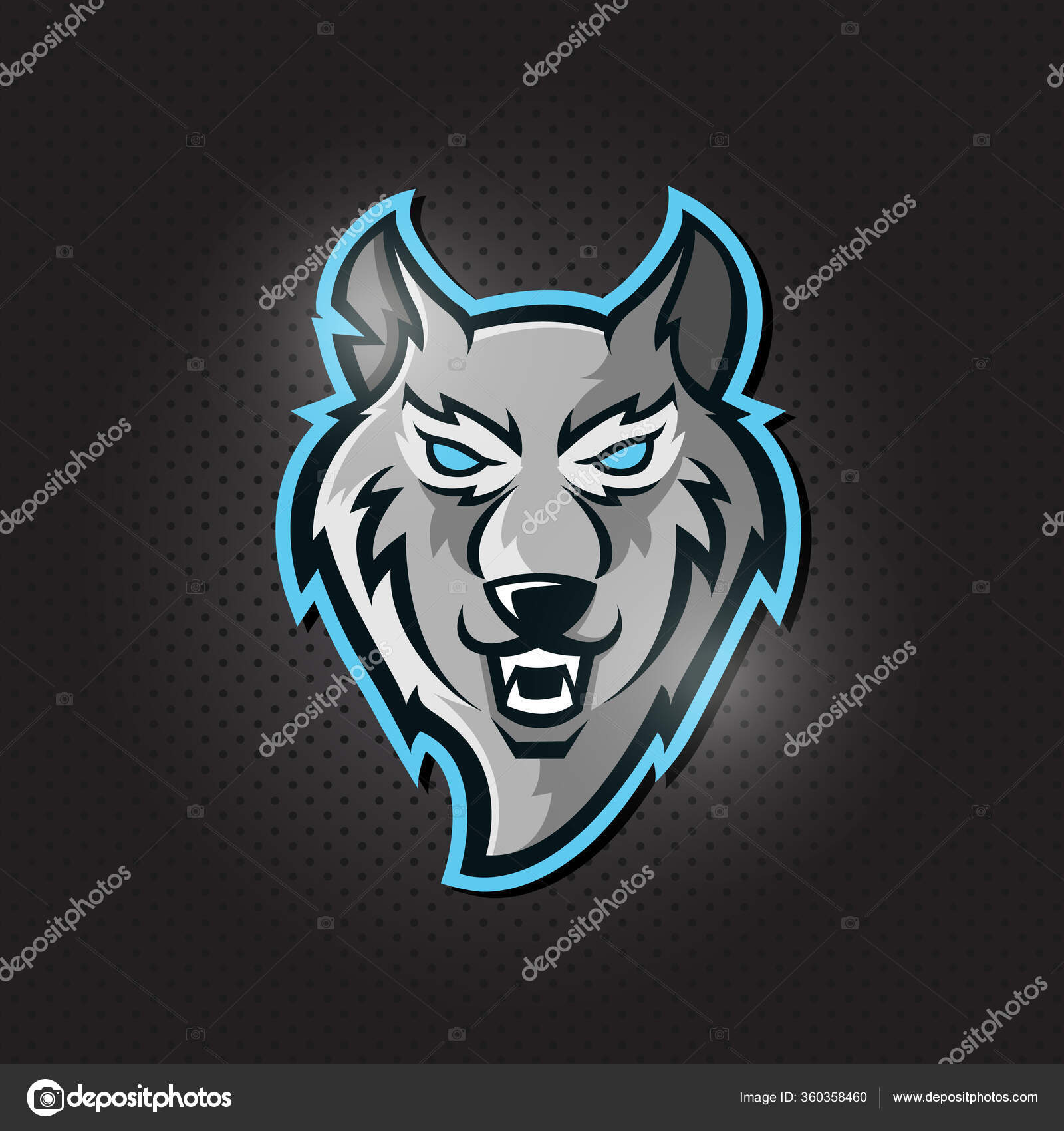Wolf Logo Mascot Design for esports team Stock Vector by ©Ewelone 360358460