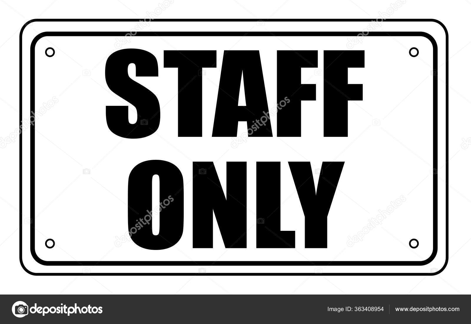 Staff Only Name Board Door Sign Stock Vector by ©mnaleen.gmail.com ...