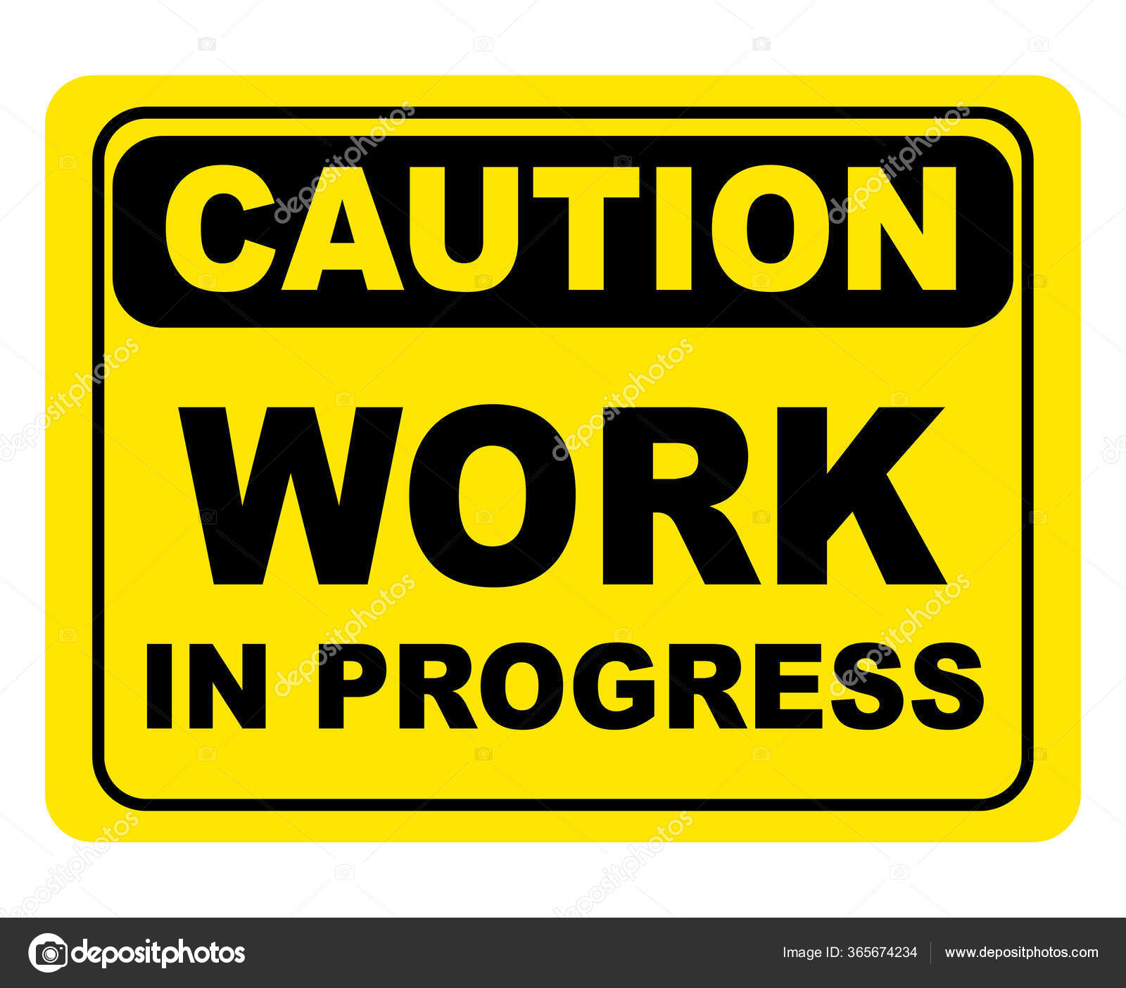 Caution Work Progress Men Work Stock Vector Image by ©mnaleen.gmail.com ...