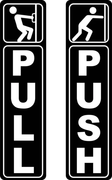 Push pull door Vector Images | Depositphotos