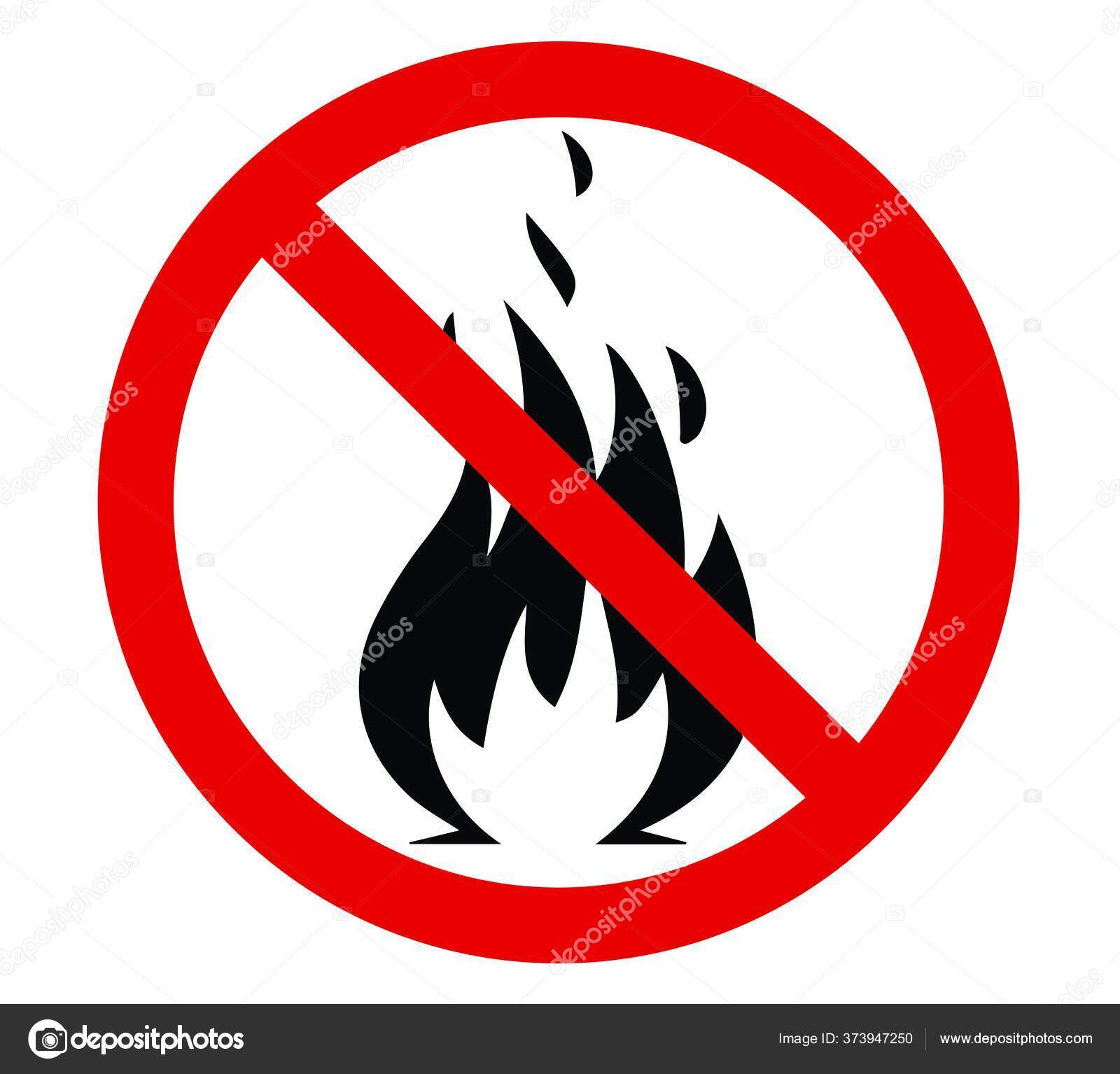 Fire Camp Warning Sign Stock Vector Image by ©mnaleen.gmail.com #373947250