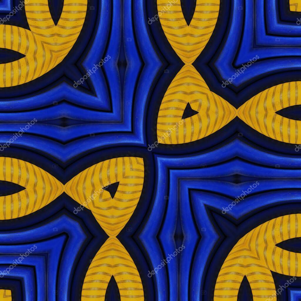 tubo de plástico de PVC amarillo brillante vivo con fondo azul ...