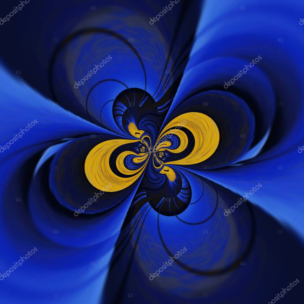 tubo de plástico de PVC amarillo brillante vivo con fondo azul ...