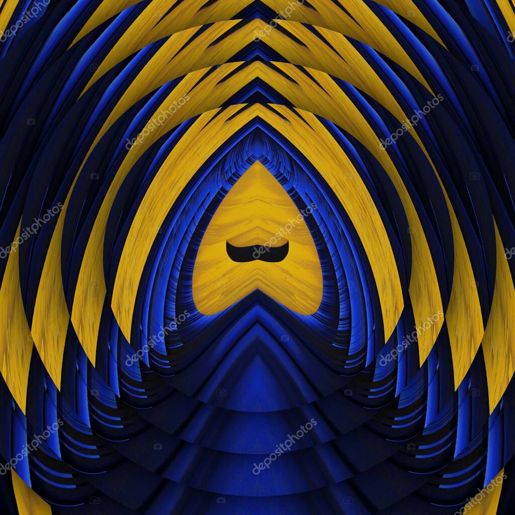 tubo de plástico de PVC amarillo brillante vivo con fondo azul ...