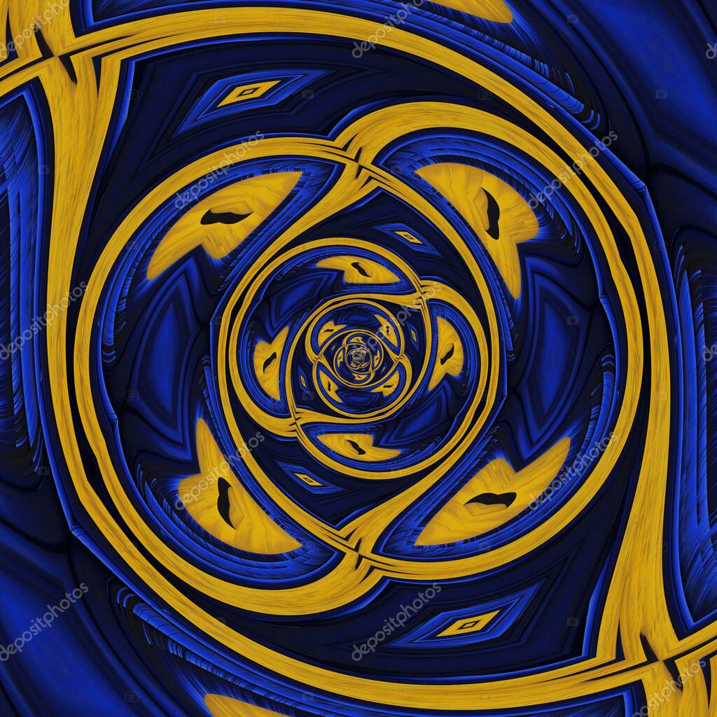 tubo de plástico de PVC amarillo brillante vivo con fondo azul ...