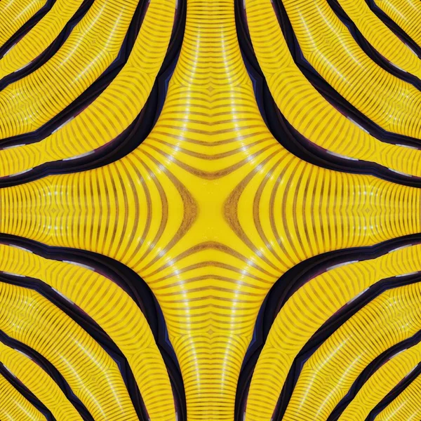 Vivid Bright Yellow Pvc Plastic Pipe Black Background Transformed ...