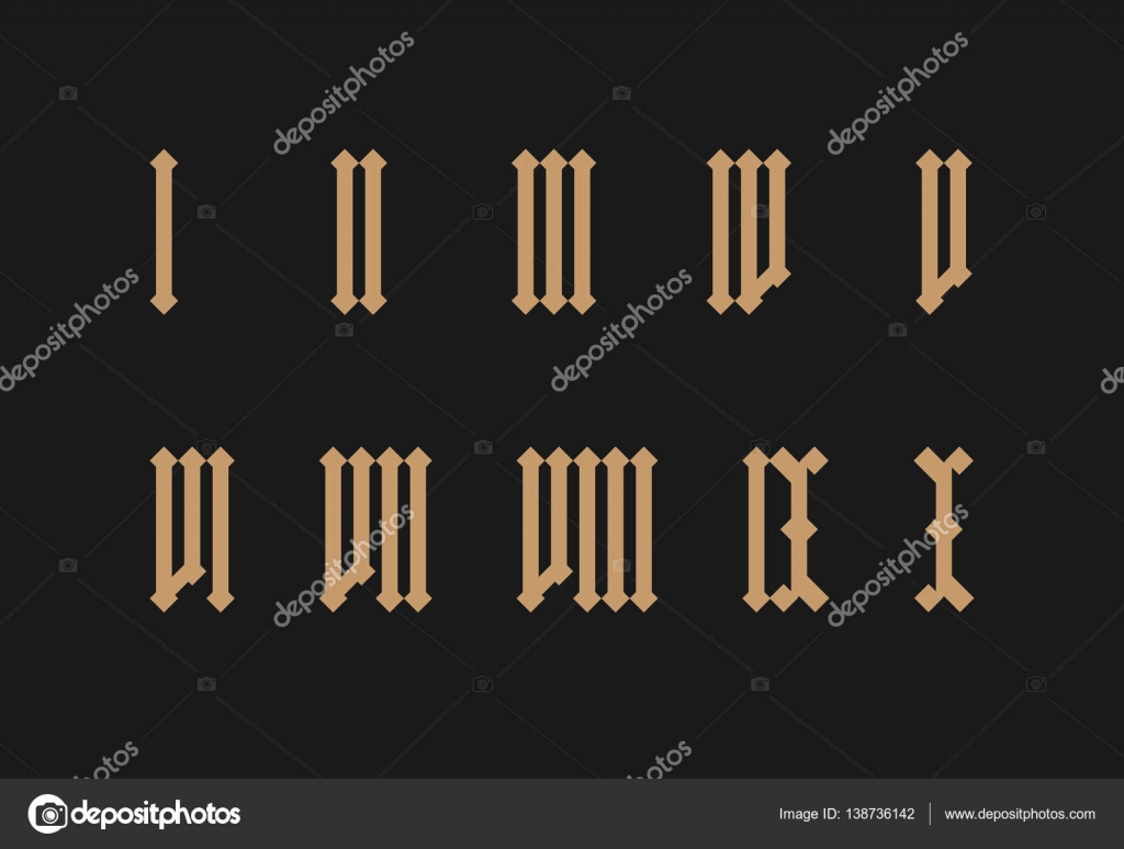 Roman Numerals Font Styles