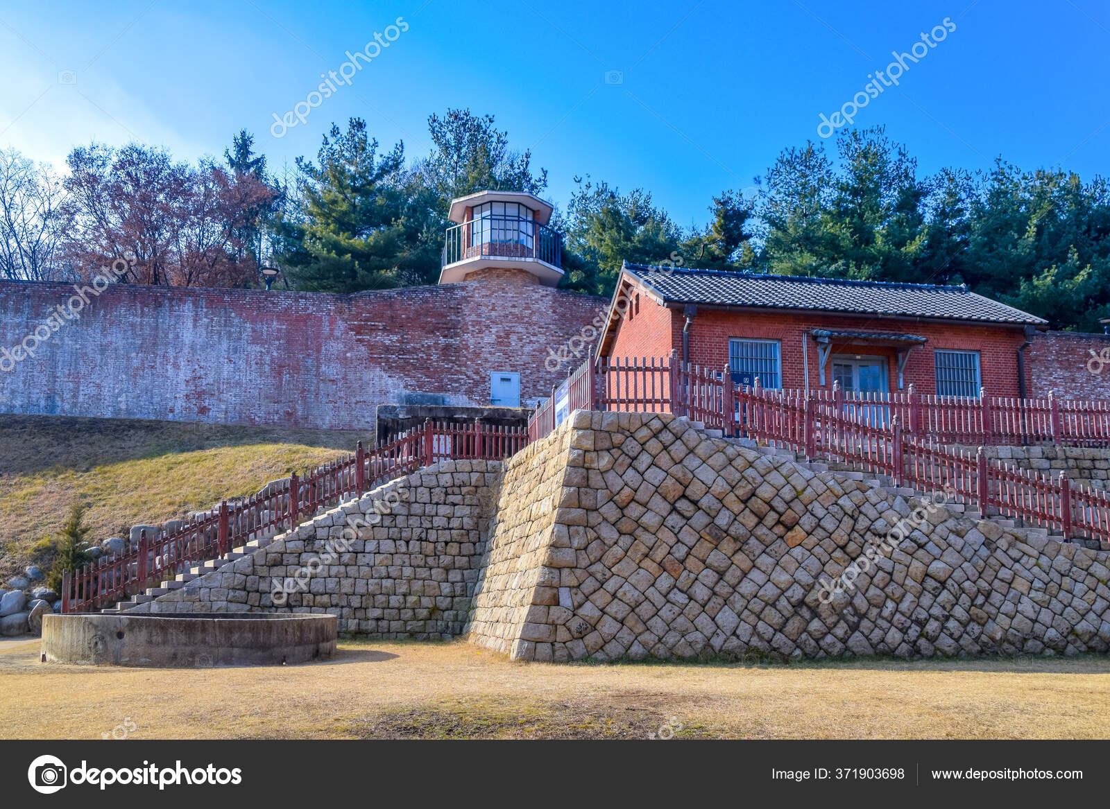 Former Seodaemun Prison Hall Buildings View Inwangsan Mountain ...